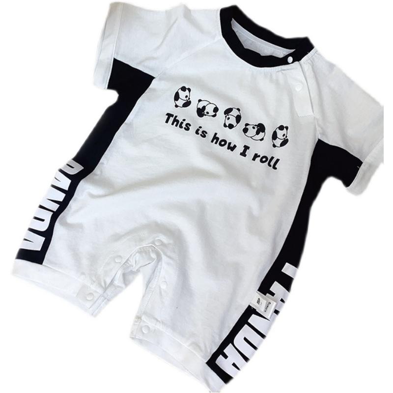 素材: 綿 スタイル: カジュアル 性別: 男の子 タイプ: プルオーバー 袖丈: 半袖 デザイン: ショートロンパース カラー: 英字熊猫ロンパース.英字熊猫ロンパース+帽子.英字熊猫ロンパース+靴下.英字熊猫ロンパース+帽子+靴下 サイ...