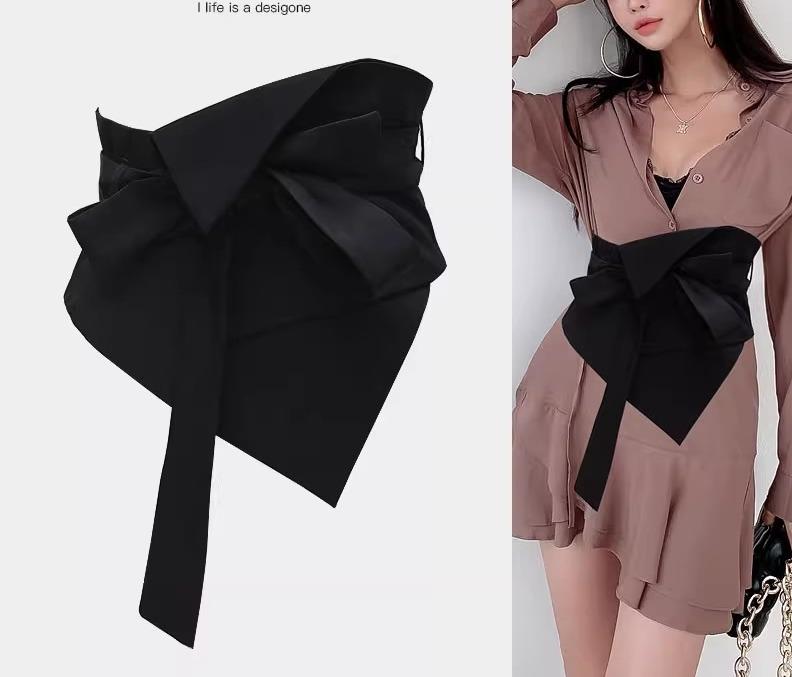 デザイン: シンプル スタイル: ナチュラル 種類: ウエストベルト 幅: 28cm 素材: 布 表面加工: ソフトタイプ 長さ: シングルループ カラー: ブラック.ブラック（オフショルダー） 対象: 女性