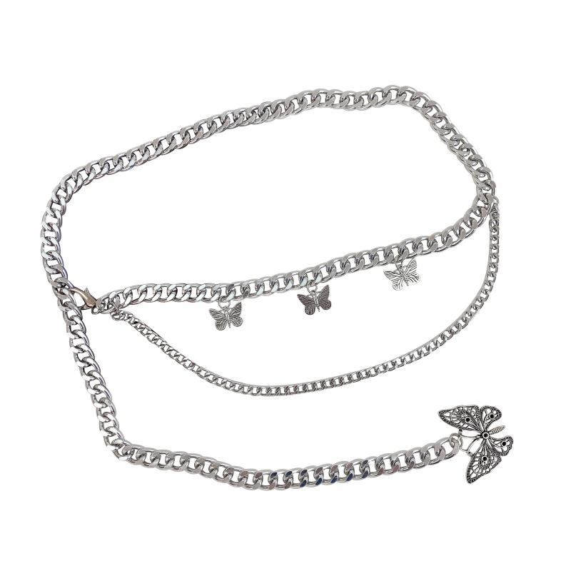 主な素材: 金属 タイプ: ウエストチェーン デザイン: チェーンタイプ カラー: チェーン 留め具: フック式 長さ: シングルループ 表面仕上げ: 光沢あり 幅: 1.2cm