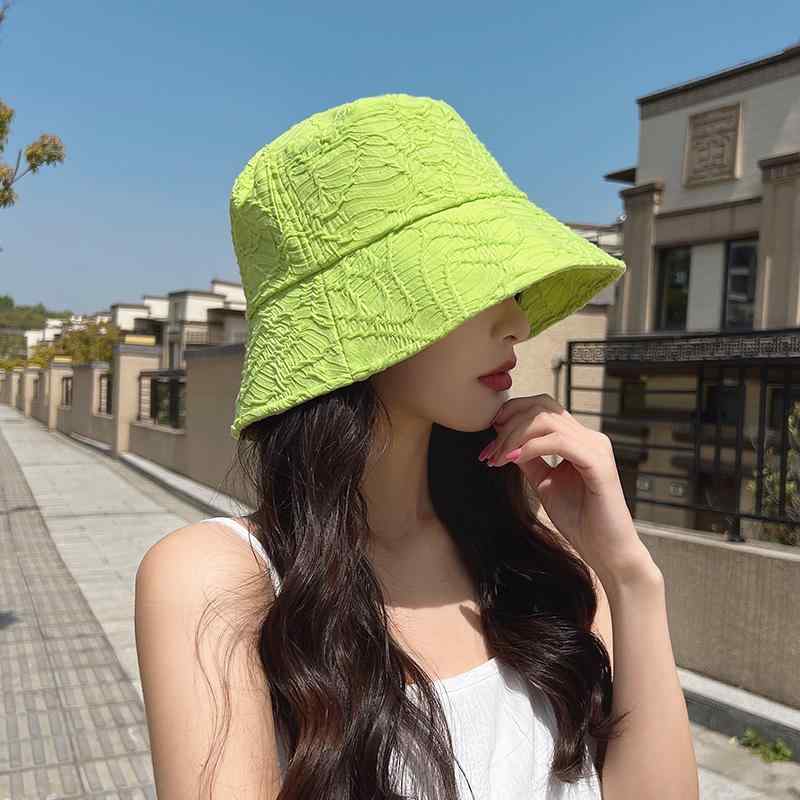 サイズ: フリー スタイル: カジュアル 対象: 女性 デザイン: ギャザー入り カラー: ブラック.ホワイト.グリーン つば形状: ショートブリム 帽子トップ: フラットトップ タイプ: バケットハット