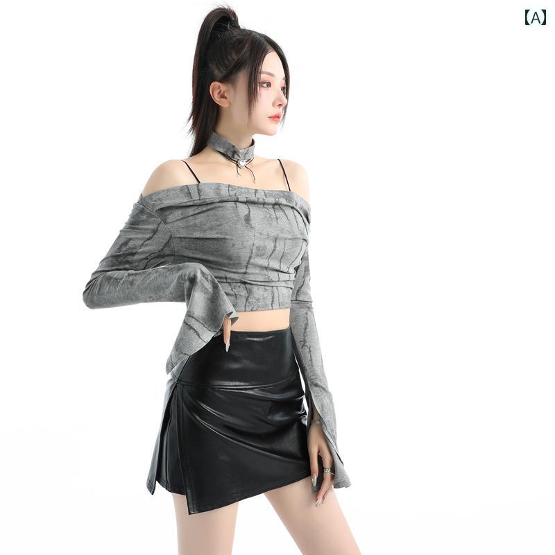 シルエット: Aライン ウエスト: ハイウエスト スカート丈: ミニ 柄: 無地 サイズ: S.M.L.XL カラー: ブラック.グレー