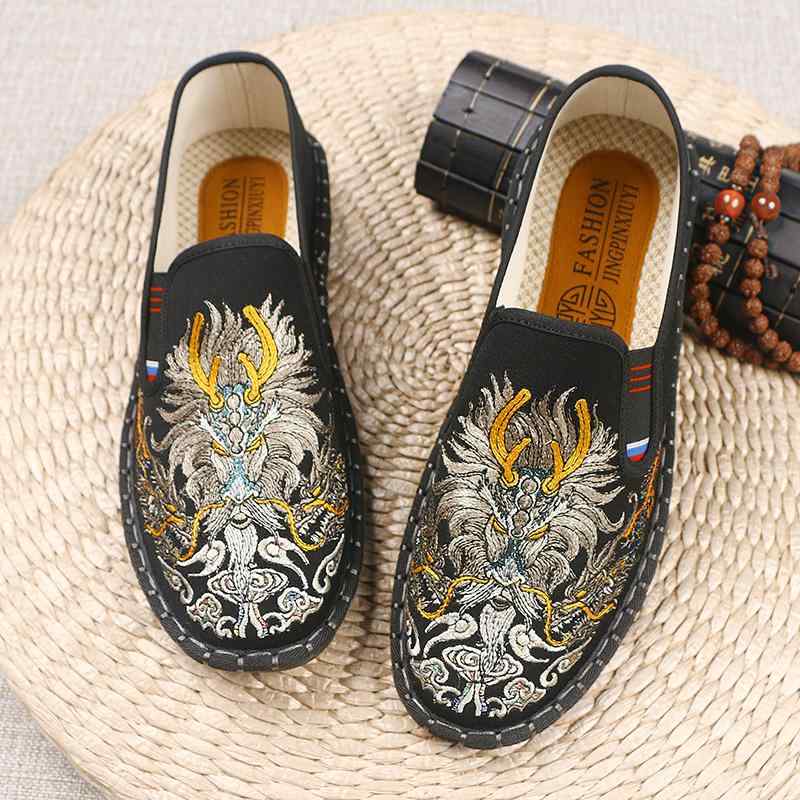 デザイン: 刺繍入り スタイル: 民族風 アッパー素材: 布 ライニング素材: 布 サイズ: 42.40.43.39.44.41 着用方法: スリッポン シーン: デイリー 製法: 圧着製法 ヒール高さ: 低め 機能: 通気性が良い インソ...