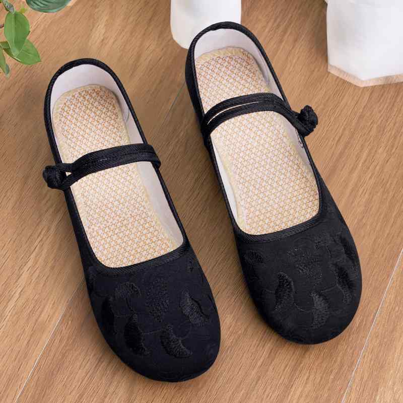 スタイル: カジュアル デザイン: 刺繍入り 裏地素材: 布 サイズ: 35.36.37.38.39.40 留め具タイプ: ストラップ式 シーン: 日常 アッパー素材: 布 製法: 接着製法 ヒール高: 低め インソール素材: 布 トゥ形状...