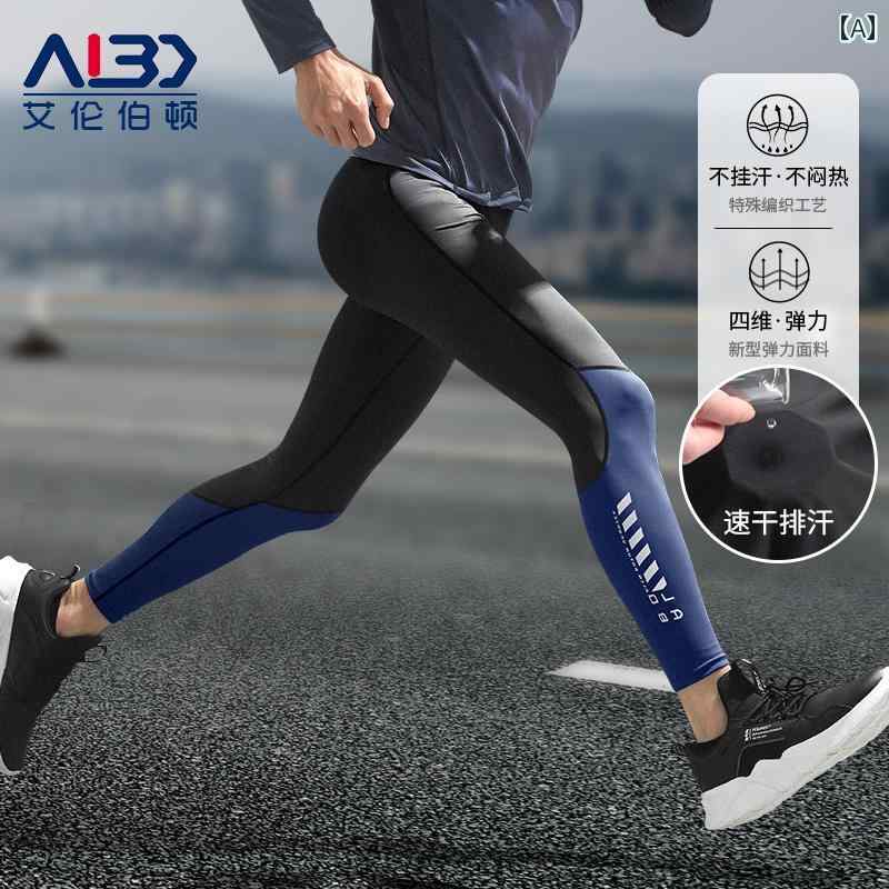 ＃式: タイトパンツ 機能: 通気性が良い ウエストタイプ: ミドルウエスト パンツ丈: ロング 用途: フィットネス.ランニング 性別: メンズ サイズ展開: S.M.L.XL.2XL.3XL カラー: ブラック×ブルー（速乾.吸汗.高弾...