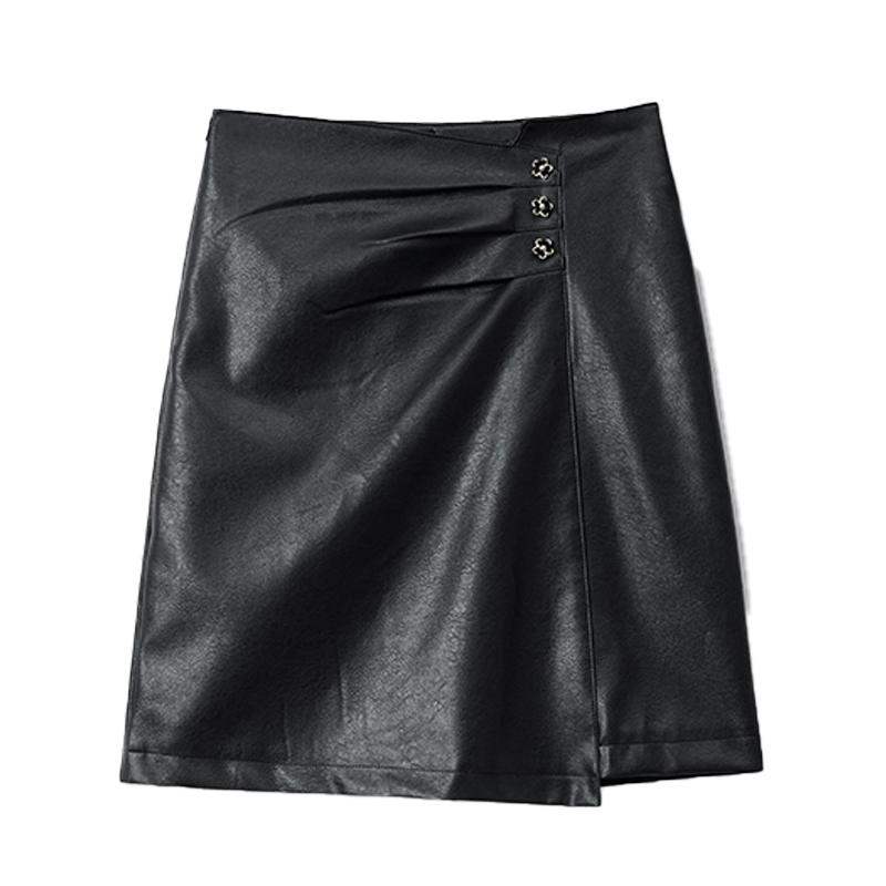 スタイル: オフィス シルエット: 韓国 ウエスト: ハイウエスト デザイン: アシンメトリー スカート丈: ミディ丈 柄: 無地 サイズ: S.M.L.XL.2XL.3XL カラー: ブラック