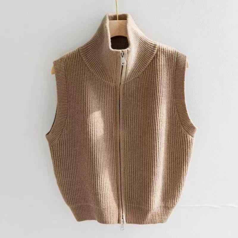 - スタイル: オフィス - ネックタイプ: ハイネック - 着丈: レギュラー - 前立て: ファスナー - 素材: レーヨン50%.-50% - サイズ展開: S.M.L.XL.2XL - カラー: ブラック.グレー.オフホワイト.カーキ