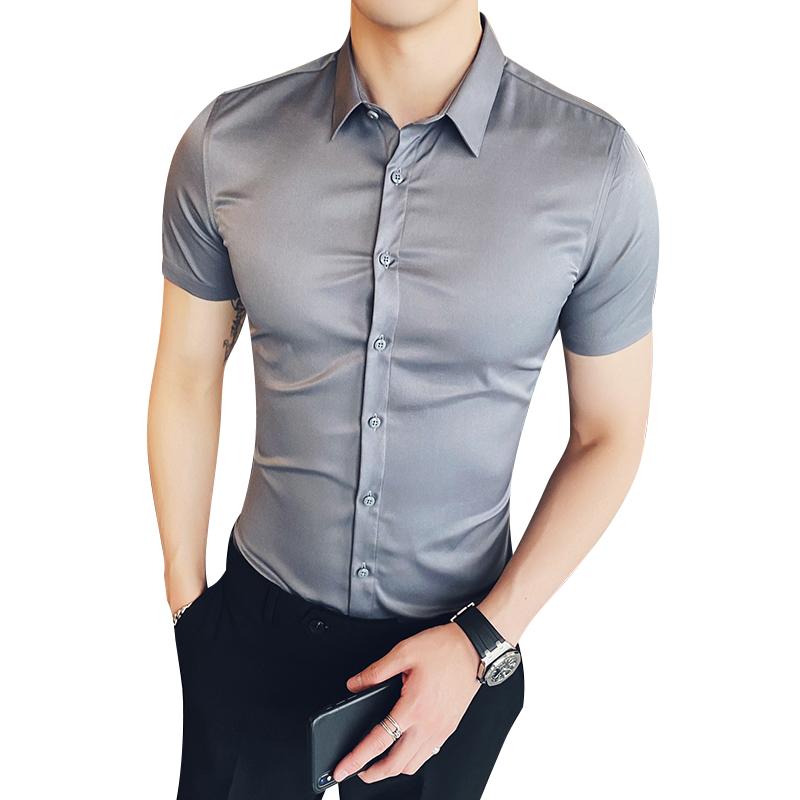 サイズ: 4XL.M.L.XL.2XL.3XL 柄: 無地 襟型: 立ち襟 カラー: ブルー.パープル.イエロー.ブラック.ホワイト.ダークグリーン.グレー.ライトグリーン スタイル: 清潔感のあるデザイン シルエット: スリムフィット 袖...