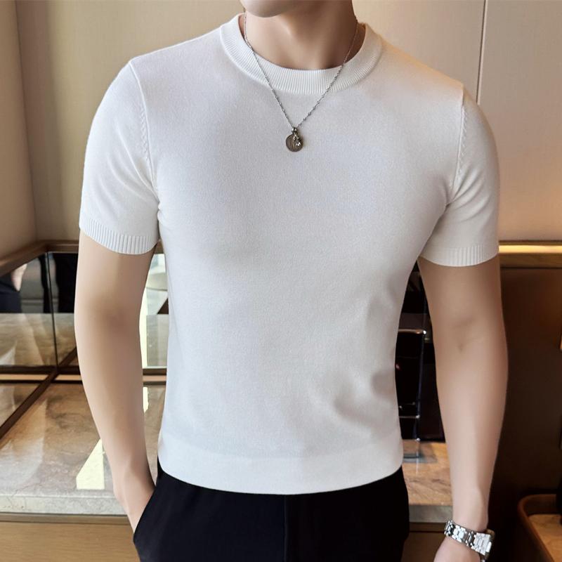 サイズ: M.L.XL.2XL.3XL.4XL.5XL 素材: レーヨン72%.ポリエステル28% 柄: 無地 ネックライン: ラウンドネック 毛糸の太さ: 標準（10ゲージ.12ゲージ） カラー: ホワイト.ブラック.ホワイト長袖.ブラッ...