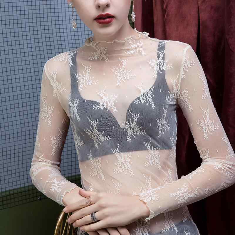 - スタイル: オフィス向け - シルエット: タイトフィット - デザイン: メッシュ.レース - 素材: ナイロン - 袖タイプ: レギュラー - 着脱方法: プルオーバー - 組み合わせ: 単品 - 袖丈: 長袖 - ネックライン: ...