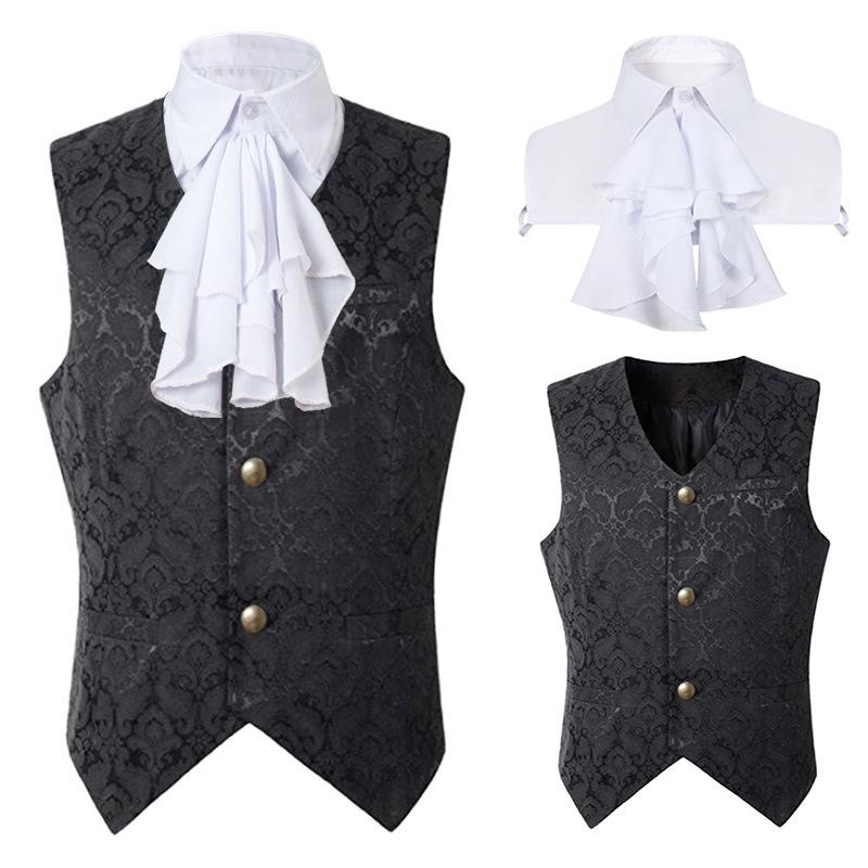 サイズ: 4XL.S.M.L.XL.2XL.3XL ネックライン: Vネック 前立て: シングルボタン カラー: ホワイト.ブルー.ブラック スタイル: 英国風アカデミック スタイル: ビジネスシック 季節: オールシーズン対応 厚さ: レ...