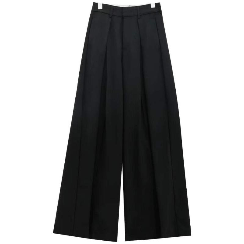 デザイン: ワイドパンツ シルエット: ワイド ウエストタイプ: ハイウエスト パンツ丈: ロング サイズ展開: S.M.L.XL 素材: ポリエステル カラー: ブラック.ホワイト.グレー.ブラウン