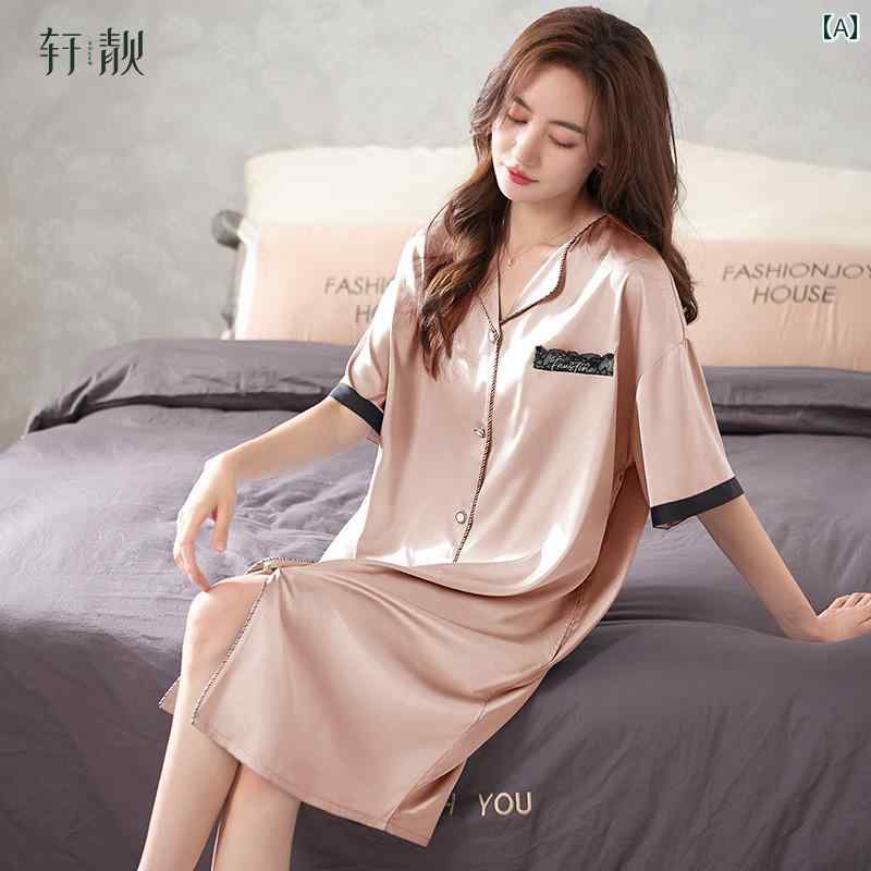 ルームウェアスタイル: セクシー デザイン: 切り替え装飾 素材: ポリエステル96.5%.ポリウレタン3.5% 袖丈: 半袖 スカート丈: ミディ丈 襟型: 小さな折り襟 柄: - サイズ展開: M.L.XL.2XL.3XL カラー展開:...