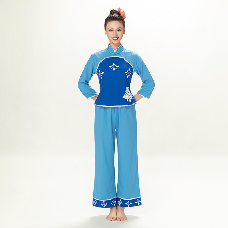 サイズ: S.M.L.XL.XXL.XXXL カラー: ブルー上着＋パンツ.ブルー上着＋パンツ＋扇子＋スカーフ