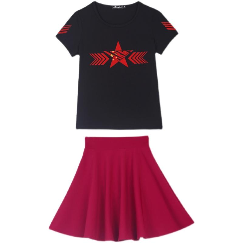 サイズ: M.L.XL.2XL.3XL.4XL.5XL.6XL 素材: 綿.ポリウレタン10% 柄: プリント.幾何学模様 スタイル: オフィス.シンプル ネック: ラウンドネック デザイン: プリント柄 カラー: ブラック単品（スカーフ付...