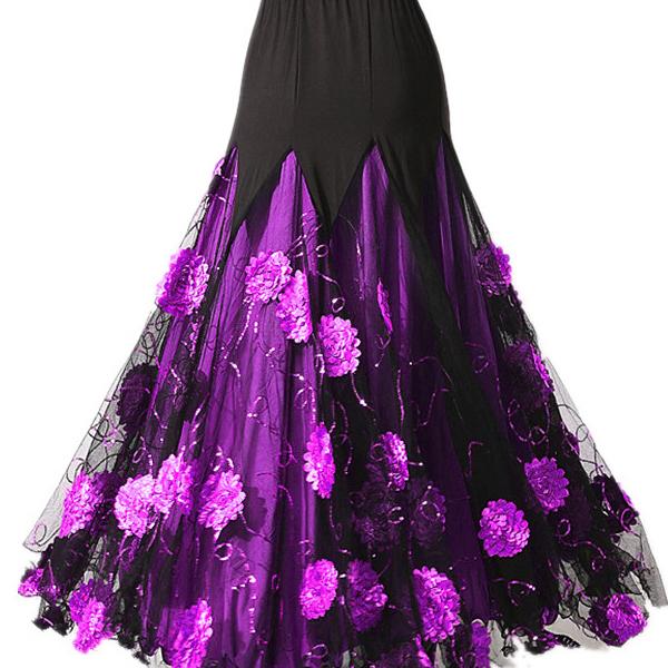 サイズ: M.L.XL.XXL.XXXL 素材: ポリエステル カラー: ブラックメッシュ青花柄.ブラックメッシュ紫花柄.ブラックメッシュ赤花柄.ブラックメッシュ緑花柄 ダンスジャンル: ワルツ.タンゴ.フォックストロット.クイックステップ...