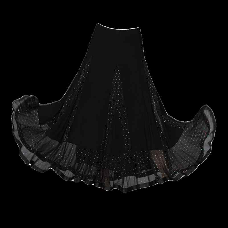 サイズ: M.L.XL.XXL 素材: 綿ポリエステル カラー: ブラック ジャンル: 社交ダンス.ワルツ.タンゴ.フォックストロット.クイックステップ ボトムスタイル: スカート