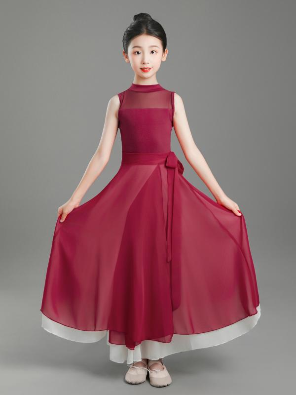 袖丈: ノースリーブ 素材: ポリエステル.ポリウレタン（スパンデックス） 性別: レディース カラー: フェイクロングファン.オールインワントップス.二重フレアスカート.オールインワントップス＋二重フレアスカート.オールインワントップス＋...