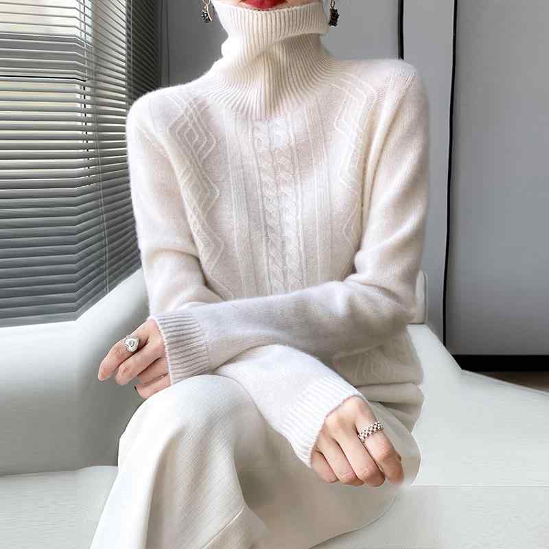 シルエット: ゆったり デザイン: リブ 素材: 羊毛 袖タイプ: レギュラー デザイン: プルオーバー 厚さ: 厚手 袖丈: 長袖 襟タイプ: ハイネック 着丈: ショート丈 柄: 無地 サイズ展開: S.M.L.XL.2XL カラー: ...