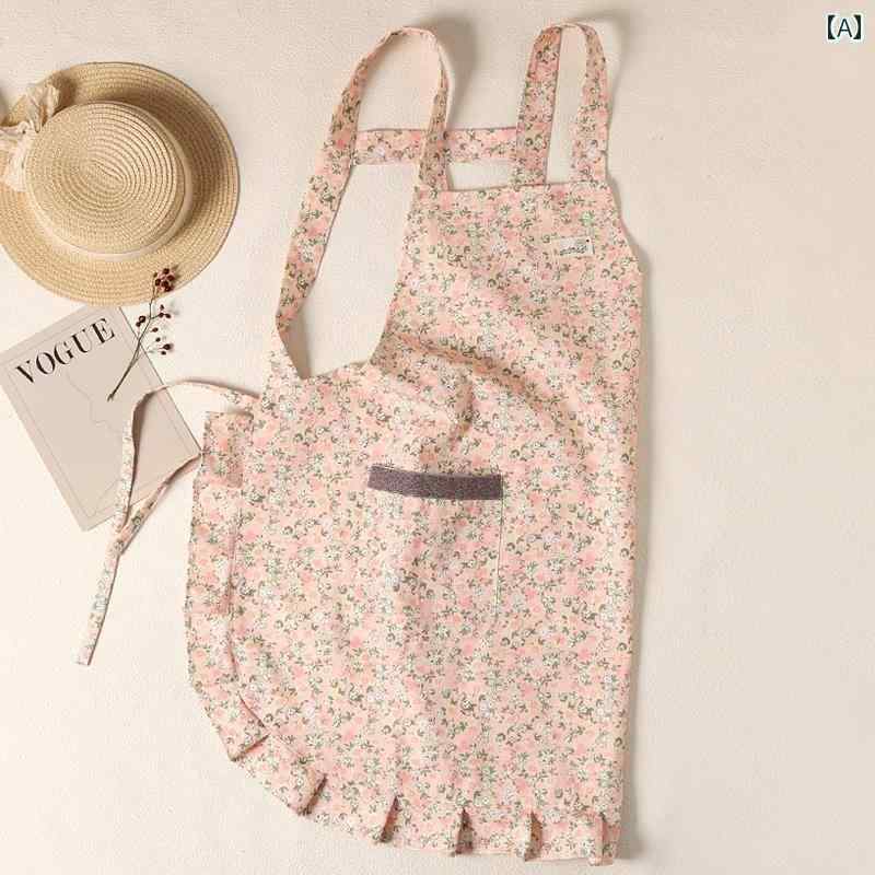 スタイル: 韓国 素材: ポリエステル綿混紡 用途: 汚れ防止 サイズ: フリーサイズ カラー: ピンク花柄.グレー青花柄.紫ピンク花柄 デザイン: サスペンダータイプ