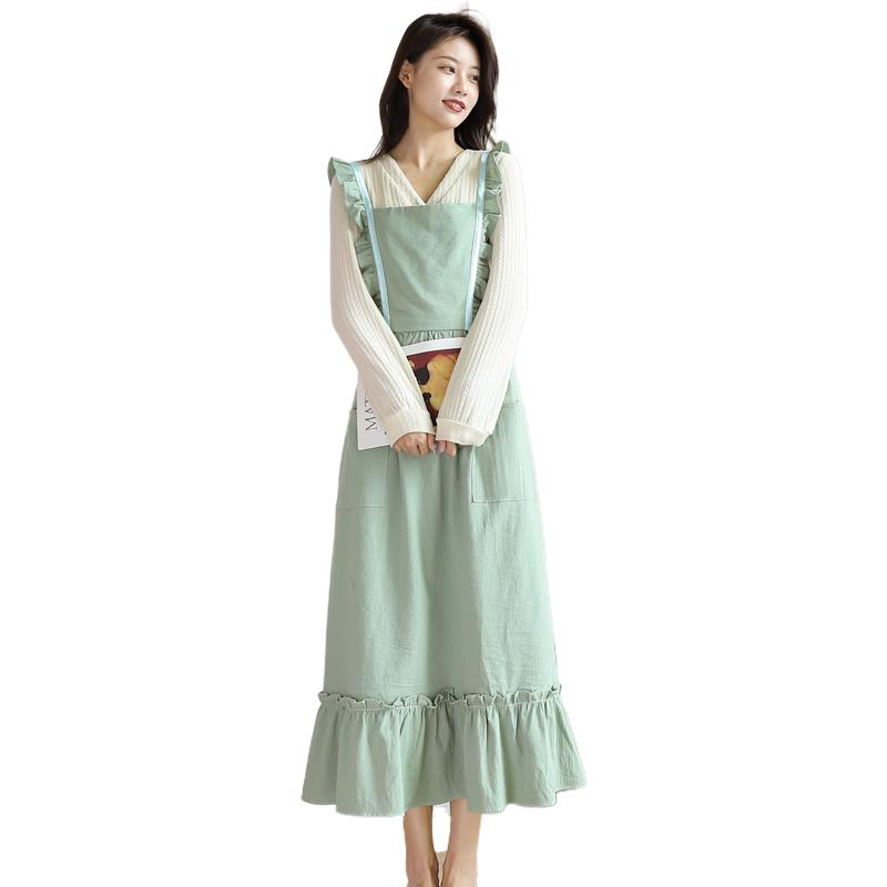 材質: 綿 用途: 防汚用 サイズ: フリーサイズ スタイル: 韓国 柄: 無地 カラー: ピンク.イエロー.グレー.ブルー.グリーン.ブルー+袖カバー.ピンク+袖カバー.ライトグリーン+袖カバー.グレー+袖カバー.ジンジャーイエロー+袖カ...