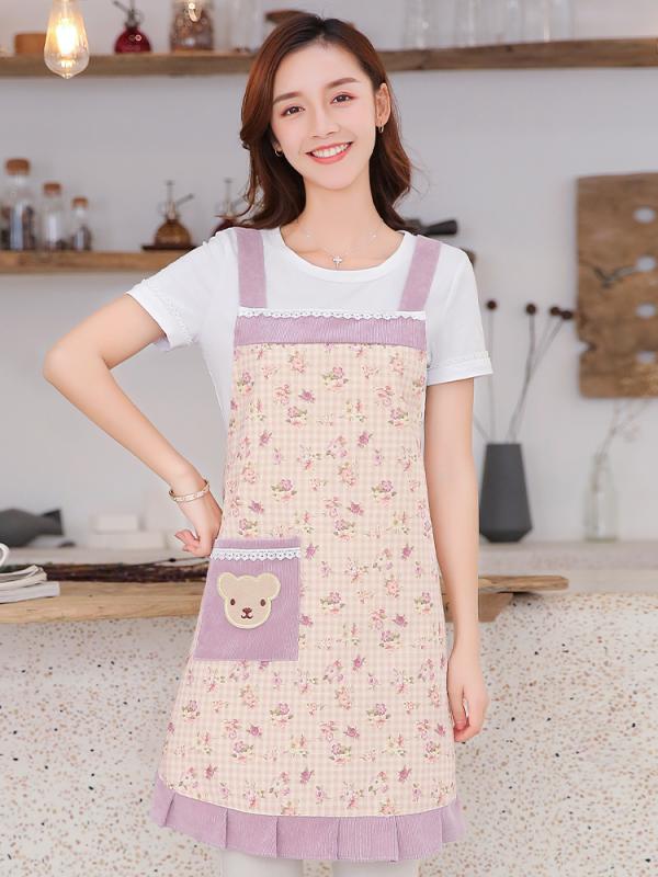 要素: カートゥーン エプロンタイプ: ノースリーブエプロン 用途: 汚れ防止 サイズ: フリーサイズ カラー: グリーン（ポケットベアノースリーブエプロン.防水裏地付き）.ピンク（ポケットベアノースリーブエプロン.防水裏地付き）.ブラウン...