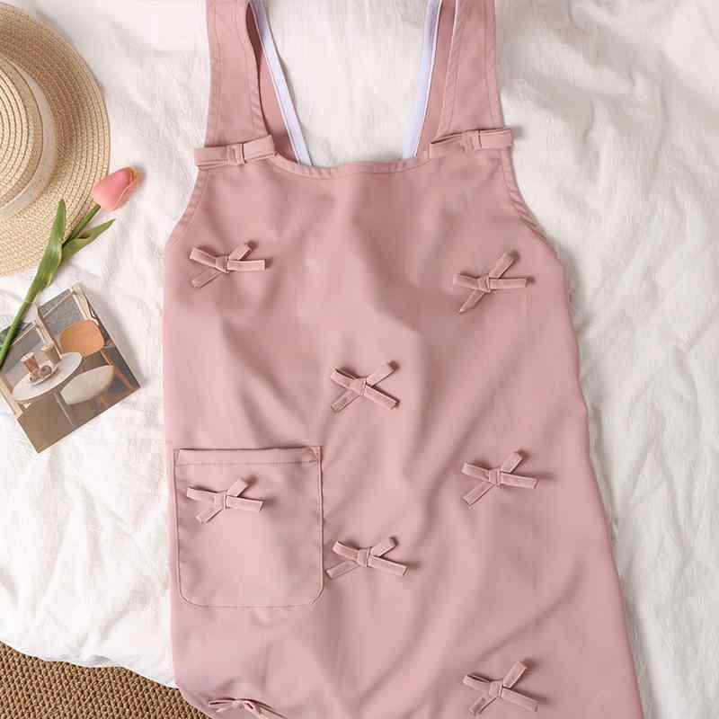 - スタイル: フレンチスタイル - 用途: 汚れ防止 - サイズ: フリーサイズ - カラー: 立体ブラックリボン.立体ピンクリボン