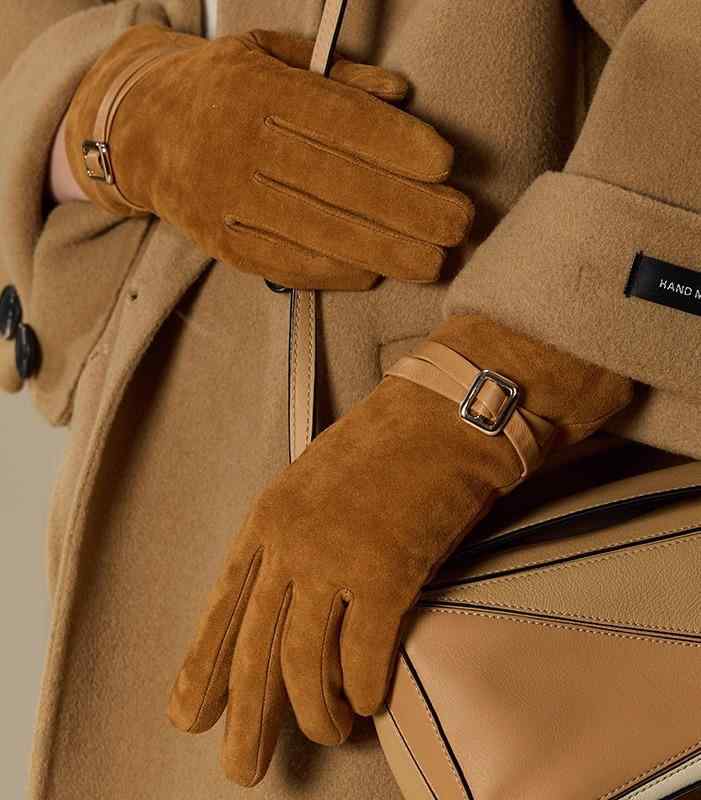 ＃式: 分指手袋 素材: 羊革 サイズ: フリーサイズ カラー: ゴールドブラウン.クラウドブラウン 対象: レディース