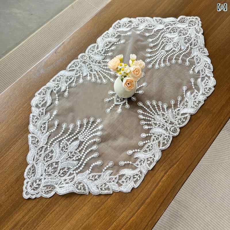 - スタイル: ヨーロピアン - 素材: レース - 柄: 植物柄・花柄 - サイズ: 35×83cm - カラー: アイボリー1.アイボリー2.アイボリー3.アイボリー4.ホワイト5.ピンク6.ホワイト7.ホワイト8.アイボリー9.アイボ...