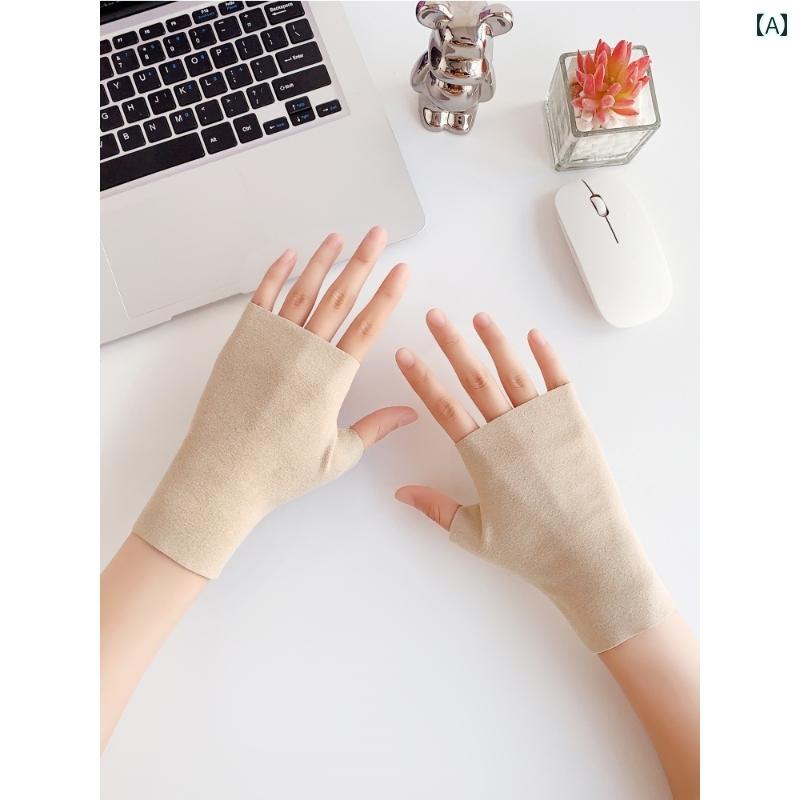 サイズ: フリーサイズ 素材: ベロア カテゴリ: レディース ギフト: 友人への贈り物に適 カラー: ベージュ.パープル.ピンク.イエロー.ライトブルー.ブラック.グレー デザイン: ハーフフィンガーグローブ