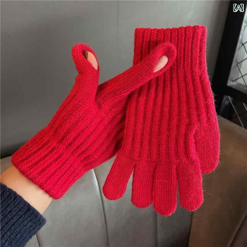 サイズ: フリーサイズ 素材: 毛糸 性別: 男女兼用 カラー: ブラック.大レッド.ピンク.ヘザーグレー.ミルクホワイト.スモークブルー.ムーングレー デザイン: フィンガーレスグローブ