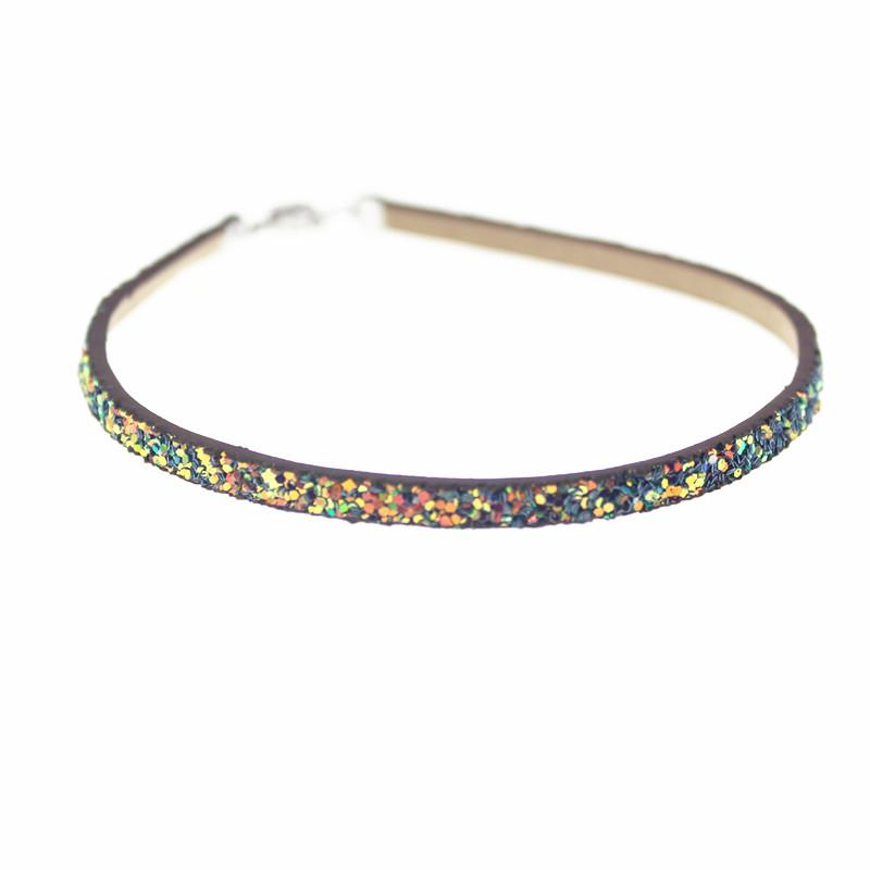 特徴: ネットデザイン ペンダント素材: チタン鋼 多層: なし 商品タイプ: アクセサリー チェーンスタイル: チョーカーチェーン チェーン素材: 金属 延長チェーン: 10cm以下 カラー: ブラックラメ.パープルラメ.アイスクリームピ...