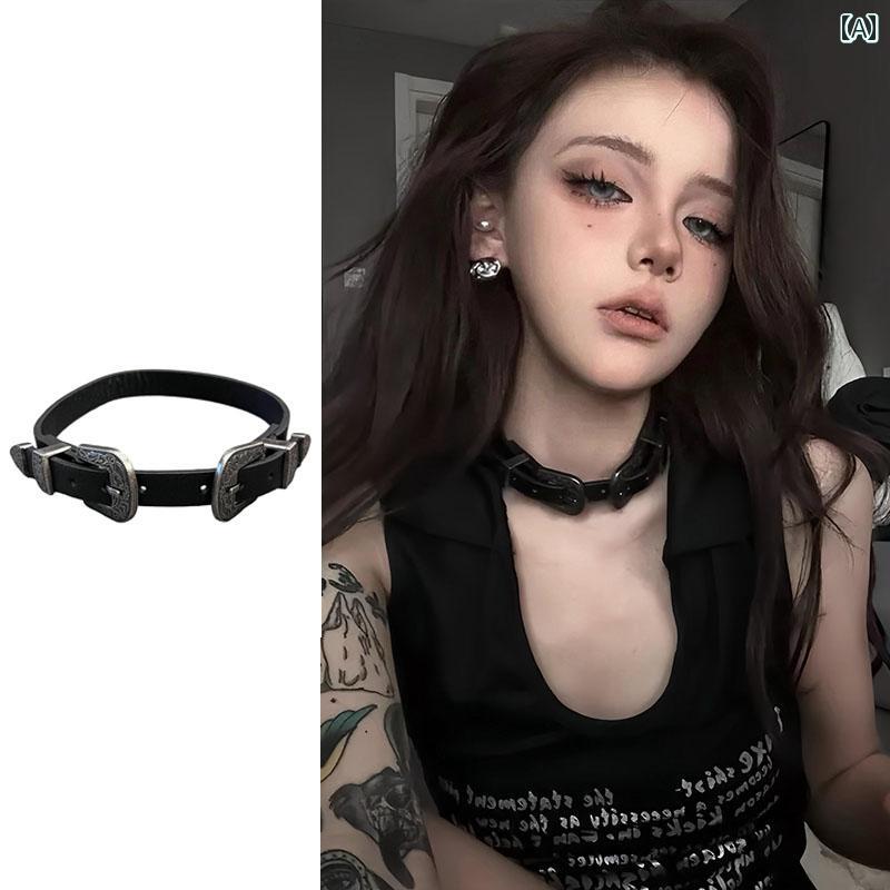 新奇特: ネット独自の特徴 多層: なし チェーン 柄: - チェーン長さ: 51cm～80cm ペンダント チェーン ペンダント付き: あり カラー種類: ベルトバックルチョーカー.ベルトバックルチョーカー（入り）