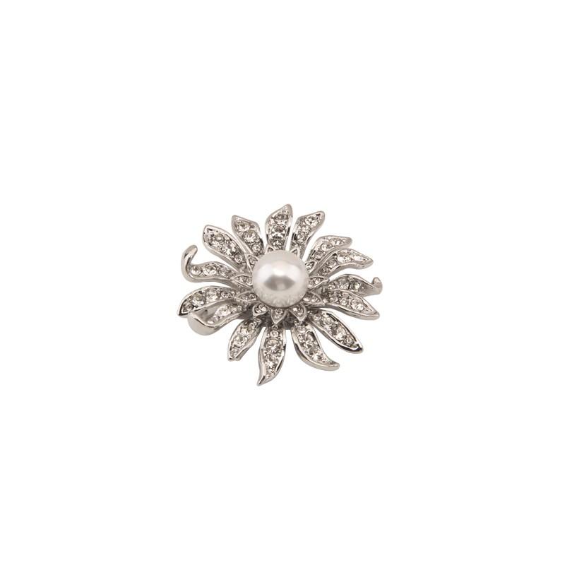 スタイル: 風 素材: 合金.銀メッキ.金メッキ カテゴリー: アクセサリー 柄: 植物・花柄 性別: 女性向け 装飾: 合金に人工宝石・半宝石を装飾 カラー: シルバー（小ぶりダイヤ付き）.シルバー（小ぶりパール付き）.シルバー（大ぶりダ...