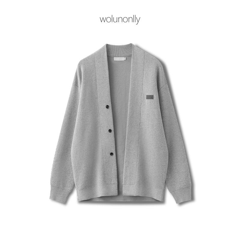 版型: ゆったり デザイン: バッジ付き 加工処理: ノーアイロン加工 素材: 綿.再生繊維.ポリエステル.ナイロン 使用場面: 日常使い スタイル: カーディガン 袖丈: 長袖 カラー: ダークグレー.ブラック.ライトグレー.カーキ 袖タ...