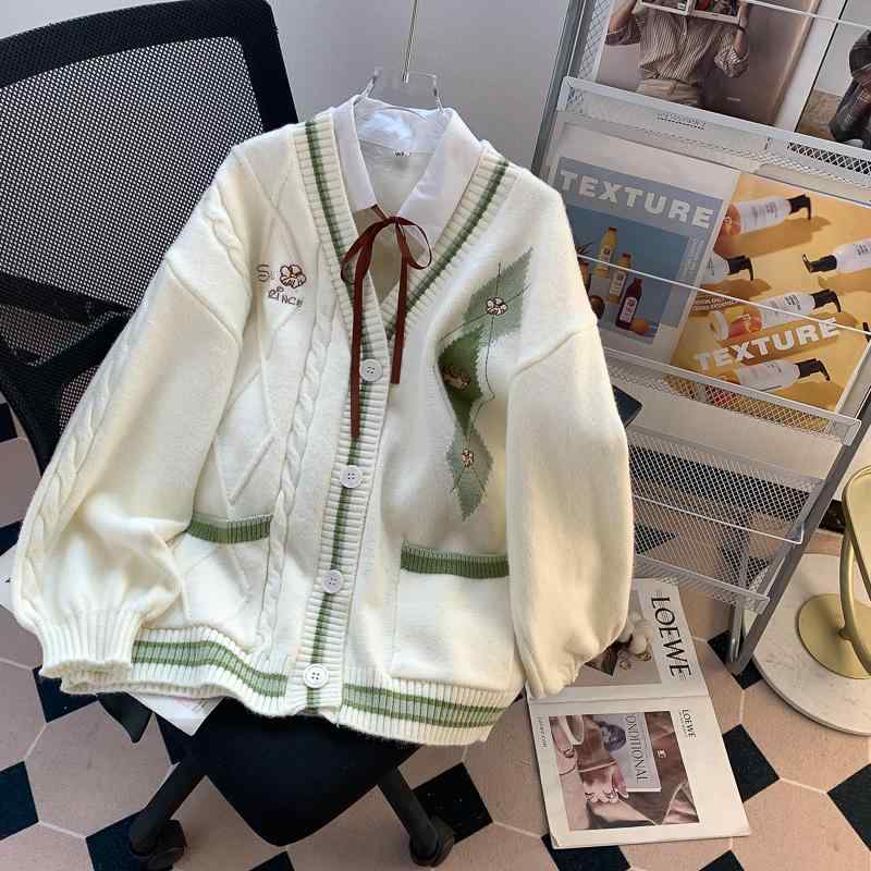 - スタイル: オフィス - シルエット: ゆったり - 袖タイプ: レギュラー - 素材: ポリエステル.アクリル.レーヨン - デザイン: カーディガン - 編み目の太さ: 普通 - - 機能: 保温性がある - 袖丈: 長袖 - ネッ...