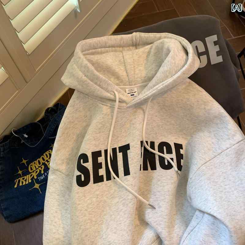 サイズ: M.L.XL.2XL.3XL.4XL.5XL 柄: 英字.数字.文字 襟型: フード付き スタイル: オフィス向け デザイン: 韓国 カラー: ホワイトグレー【薄手】.ダークグレー【薄手】.ブラック【薄手】.ホワイトグレー【裏起毛...