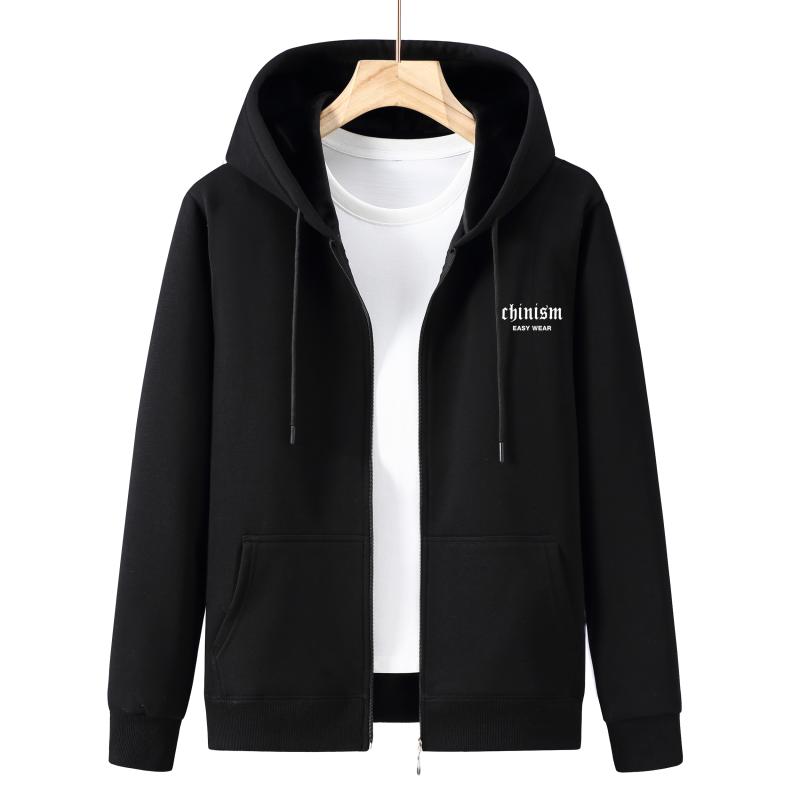 サイズ: M.L.XL.2XL.3XL.4XL.5XL.6XL 素材: 綿97％.ポリウレタン3％ 生地分類: 毛足のある布地 柄: 英文字・数字・文字柄 襟型: フード付き 前立て: ファスナー カラー: ダークグレー.水貂毛文字前開きト...