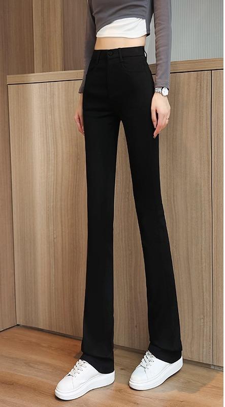 スタイル: ベーシックシルエット: ウエスト: ハイウエストパンツ丈: ロングカラー: 複数サイズ展開: S.M.L.XL.XXL.3XL.4XL素材: レーヨン.ナイロン.ポリウレタンデザイン: 微フレア機能: 薄手