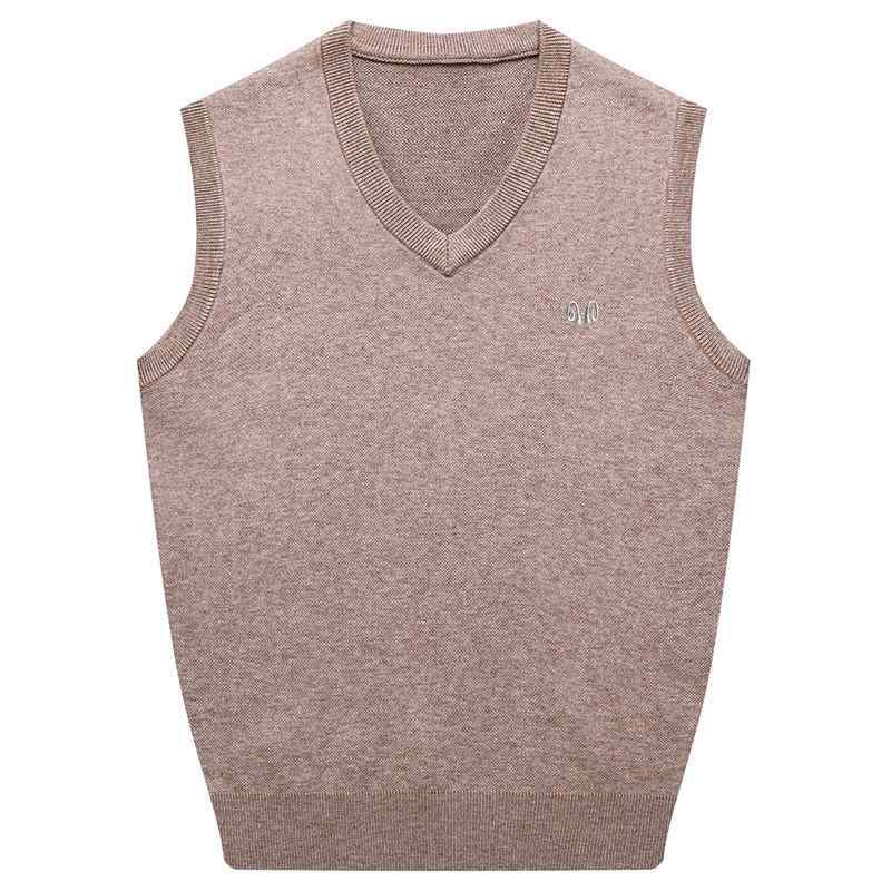 シルエット: ゆったりデザイン: 刺繍付き加工: ノーアイロン仕上げ裾デザイン: リブ裾素材分類: ニットスタイル: ビジネスシック用途: カジュアル素材の厚さ: 厚手襟型: Vネック前立て: プルオーバー柄: 無地カラー: ライトグレー....