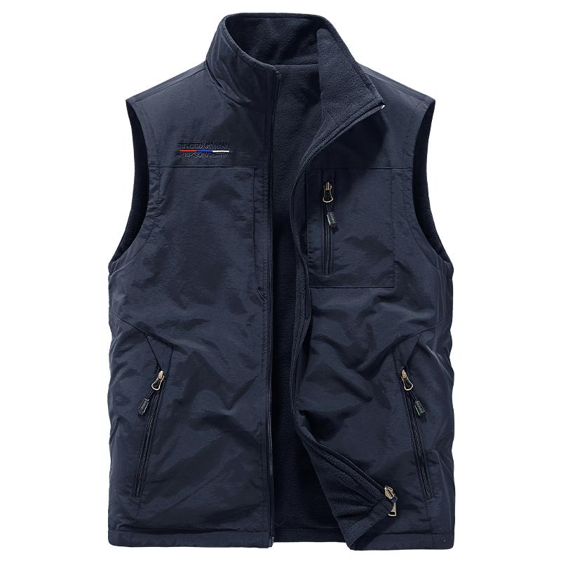 サイズ: M.L.XL.2XL.3XL.4XL.5XL.6XL.7XL 素材: ポリエステル・ポリアミド混紡繊維 柄: 無地 襟型: 立ち襟 前立て: ファスナー カラー: ダークブルー（フリース）.ブラック（フリース）.グレー（フリース）...