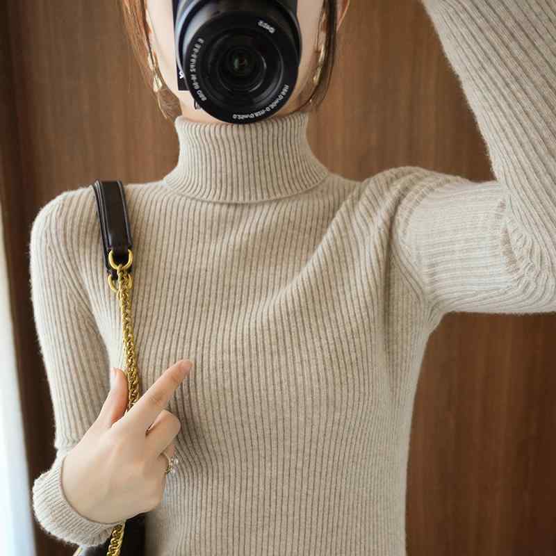 機能性: 保温発熱 サイズ展開: S.M.L.XL.2XL 柄: 無地 スタイル: かわいい系 襟タイプ: ハイネック.セミハイネック.クルーネック 毛糸の太さ: 普通 カラー（ハイネック）: ホワイト.ジェムレッド.チェリーレッド.ペール...