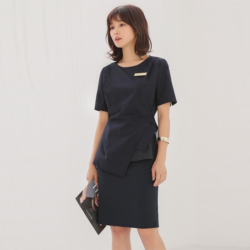 サイズ: S.M.L.XL.2XL.3XL カラー: ダークブルー トップス＋ダークブルー スカート.ダークブルー トップス＋ダークブルー パンツ 素材: ポリエステル.ポリウレタン
