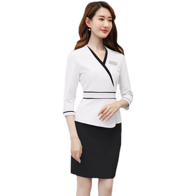 材質: ポリエステル サイズ: S.M.L.XL.XXL.XXXL.4XL カラー: ブラック上着＋ブラックスカート.ホワイト上着＋ブラックスカート.ブラック上着＋ブラックパンツ.ホワイト上着＋ブラックパンツ.半袖ブラック上着＋ブラックスカ...