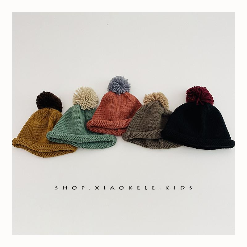 ・スタイル: 韓国・帽子の形状: ラウンドトップ・適用シーン: カジュアル・帽子のつば: つばなし・対象年齢: 1-5歳・頭囲: 46-50cm・帽子の種類: ニット帽・性別: 男女兼用・サイズ: フリーサイズ・カラー展開: ブラック、ジン...