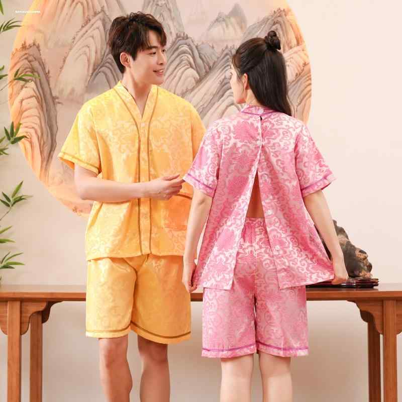 ・袖丈: 長袖・裏地素材: 綿・ネックライン: ショールカラー・主な素材: 綿・性別: 男女兼用・サイズ展開: L、XL、XXL、XXXL・カラー展開: ピンク、ブラウン、紫金、金黄・柄: 小さなドット、細ストライプ、バラ、牡丹