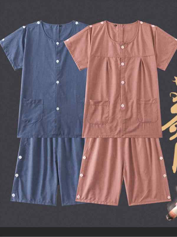 ・主な素材: 綿・カラー展開: 女子濃いピンク、男子濃いブルー、女子濃いピンク上着、女子濃いピンクパンツ、男子濃いブルー上着、男子濃いブルーパンツ、女子ブルーしわ綿、男子濃いブルーしわ綿・サイズ展開: XL、2XL、3XL、4XL、5XL、6XL