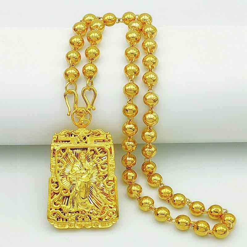 ・チェーン素材: 合金、シルバーメッキ、ゴールドメッキ・スタイル: エスニック・状態: 新品・対象性別: 男性・目新しさ: 新作・種類展開: 皇帝チェーン＋観音ペンダント（チェーン太さ10mm）、皇帝チェーン＋関羽ペンダント（チェーン太さ1...