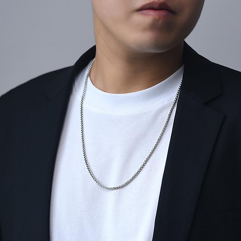 ・スタイル: 欧米風・ペンダント素材: シルバー・長さ: 51cmから80cm・金属素材: 925シルバー・チェーン素材: シルバー・性別: メンズ・サイズ展開: 2mm 45cm, 2mm 50cm, 2mm 55cm, 3mm 50cm...