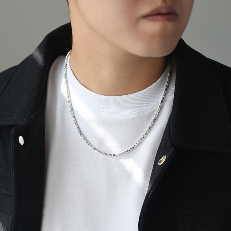 ・スタイル: レトロ、宮廷風・金属素材: 925シルバー・ペンダント素材: シルバー・チェーン素材: シルバー装飾・対象: ユニセックス・チェーンタイプ: 鎖骨チェーン・種類: 龍骨チェーン 2mm 45cm、龍骨チェーン 2mm 50cm...