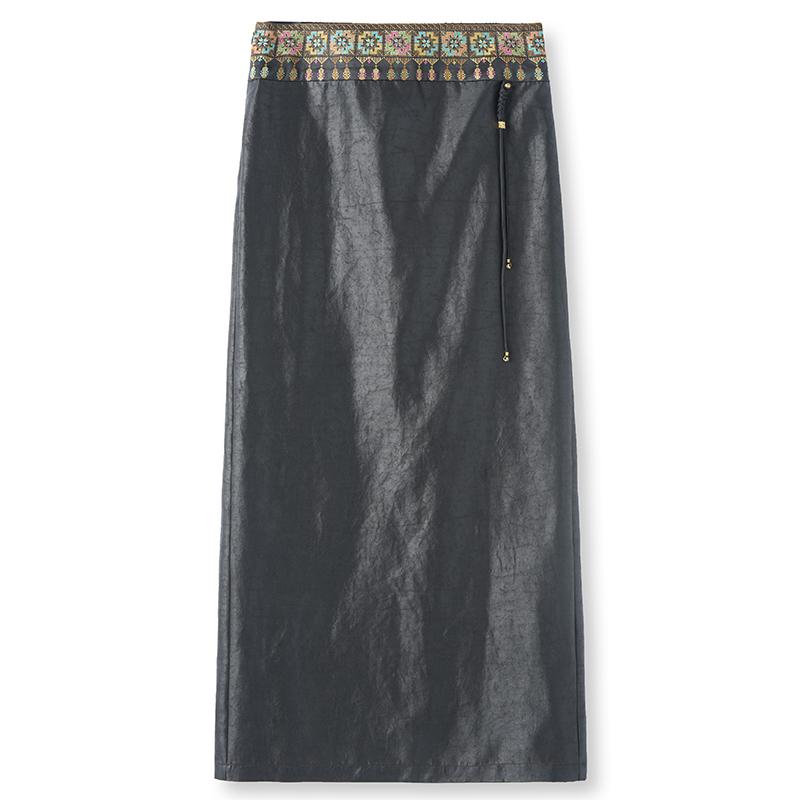 ・スタイル: レトロ・装飾: ボタン、刺繍、ジッパー、フリンジ・ウエスト: ハイウエスト・生地加工: 刺繍・スカートタイプ: タイトスカート・対象年齢: 35-39歳・シルエット: ストレート・厚さ: 普通・スカート丈: ミディ丈・ライン:...